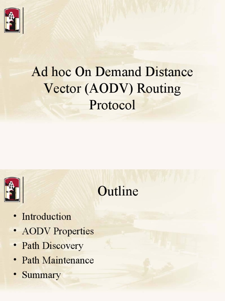 Ad Hoc On Demand Distance Vector (AODV) Routing Protocol | PDF | Routing | Internet Protocols