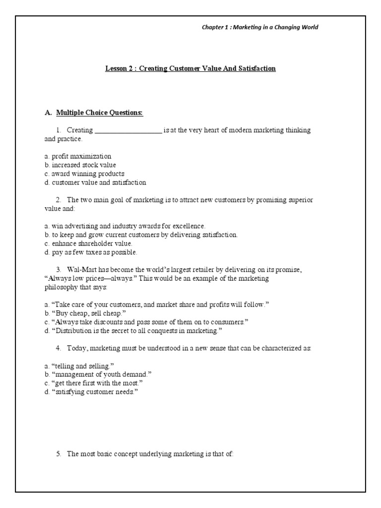 Marketing Basics for Students | PDF | Marketing | Customer