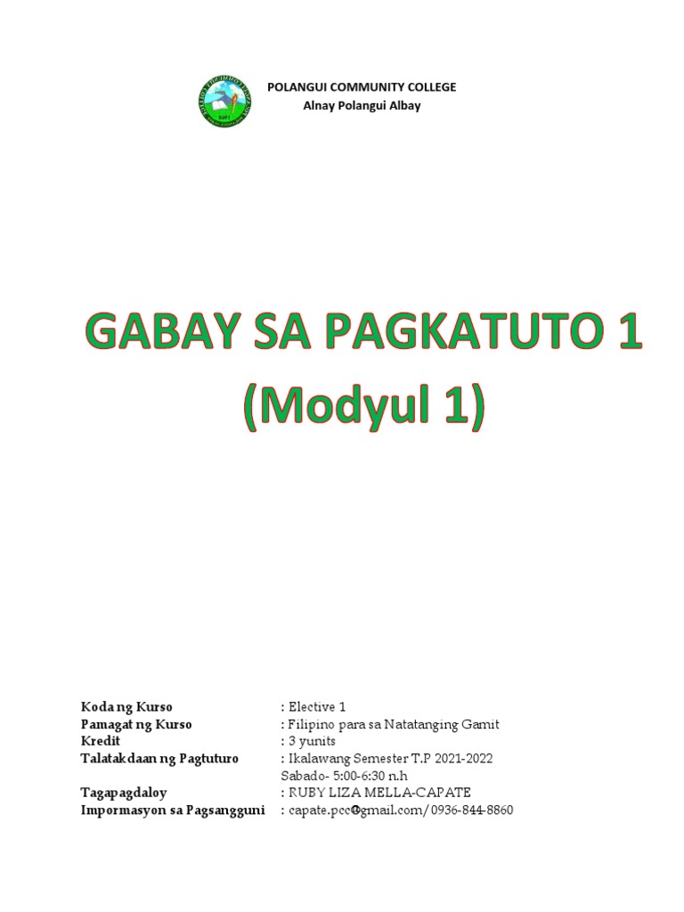 Modyul 1 - Elective | PDF