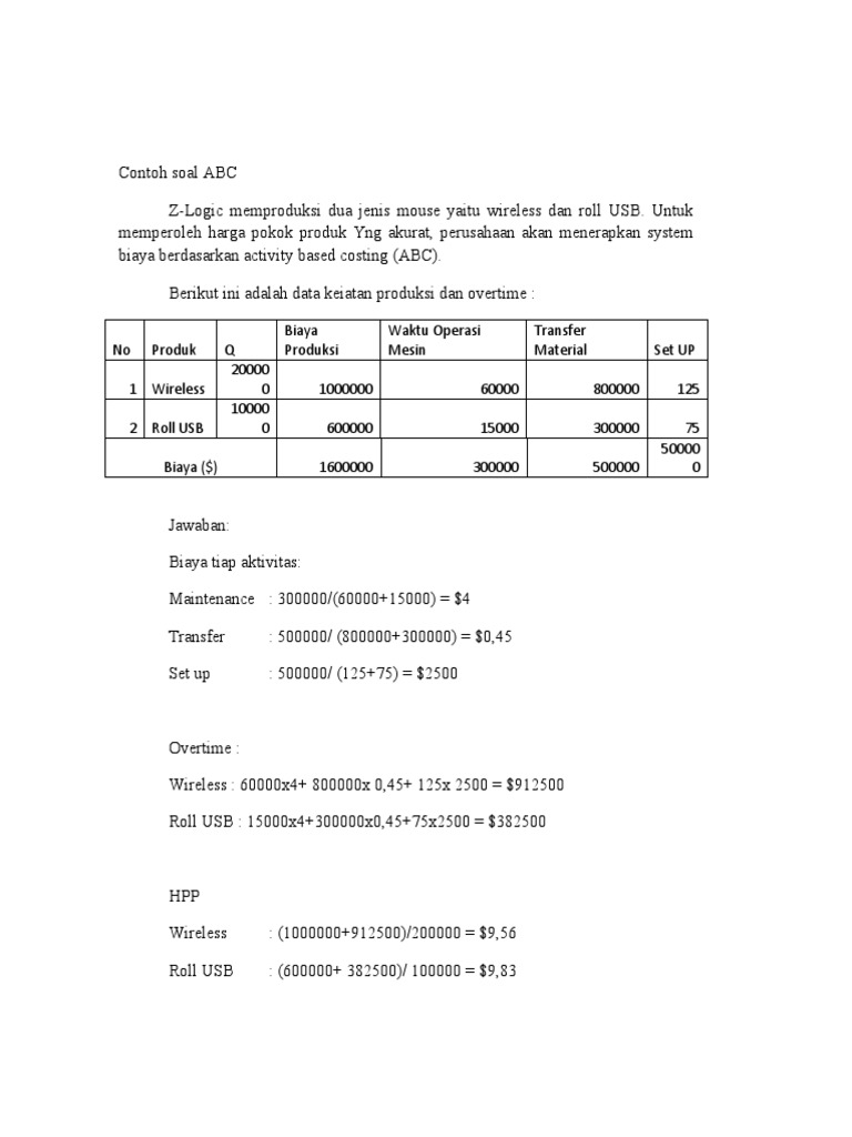 Contoh Soal ABC | PDF