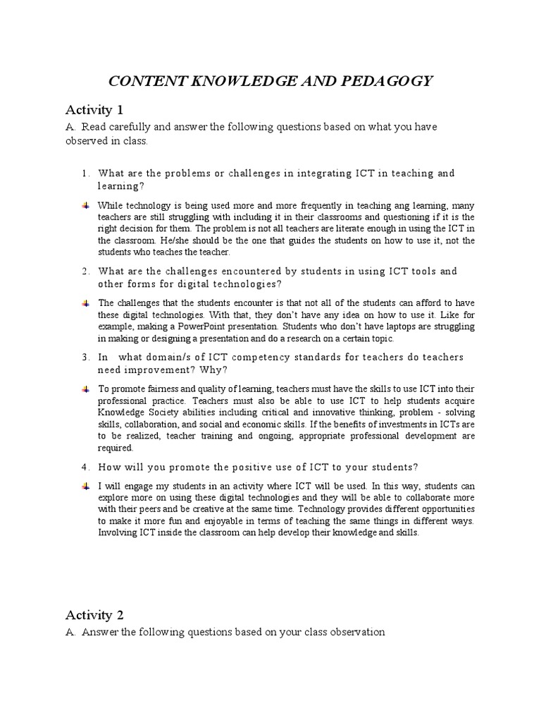 Content Knowledge and Pedagogy | PDF | Educational Technology | Teachers