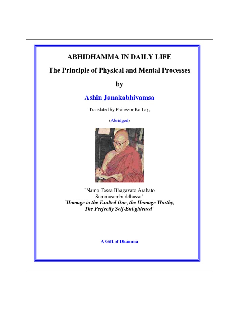 Abhidhamma Insights for Lay Buddhists | PDF | Self-Improvement ...
