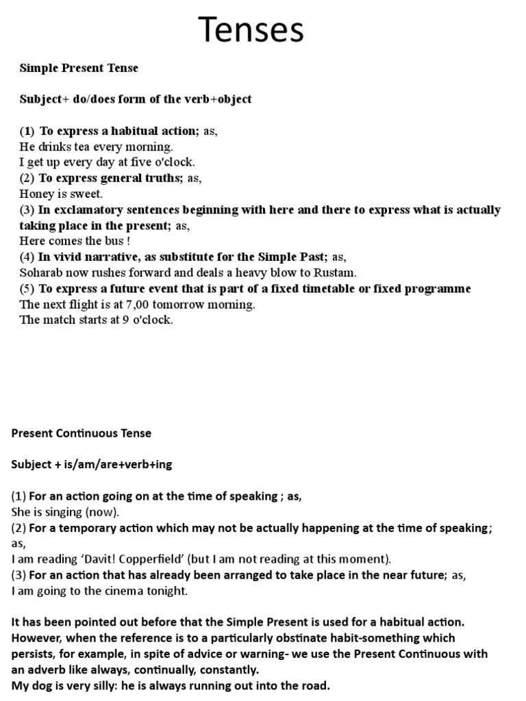 Tenses Explained: A Comprehensive Guide to the English Verb Tenses ...