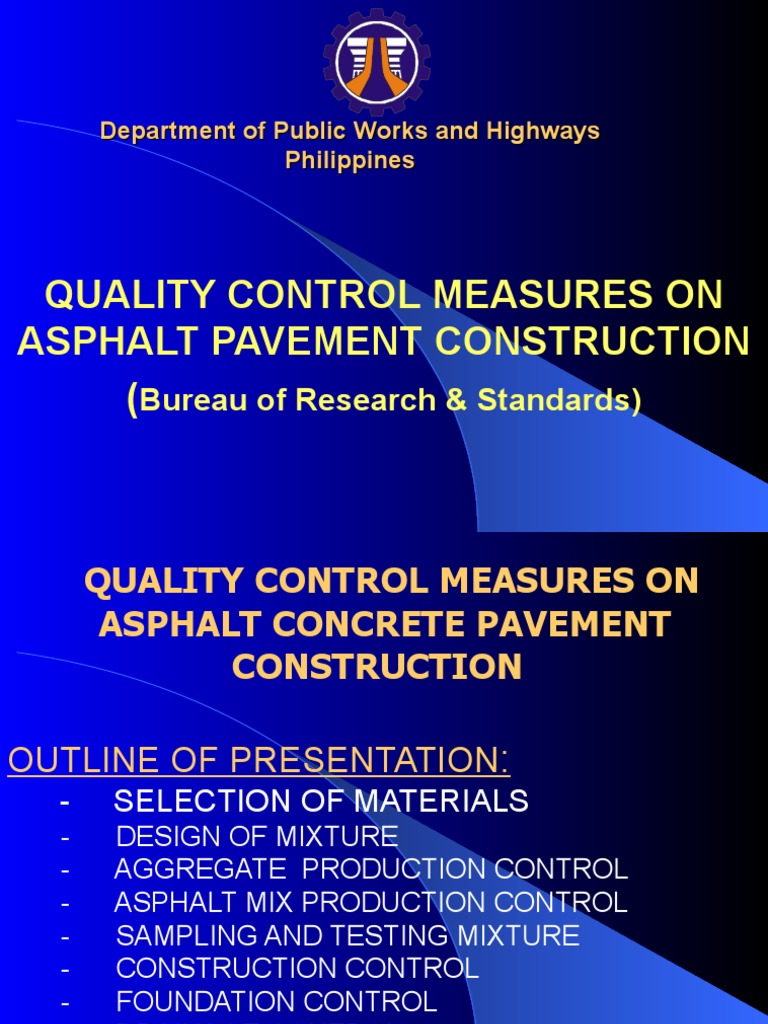 QUALITY CONTROL IN ASPHALT PAVEMENT CONSTRUCTION - Ver 1 | PDF | Road ...