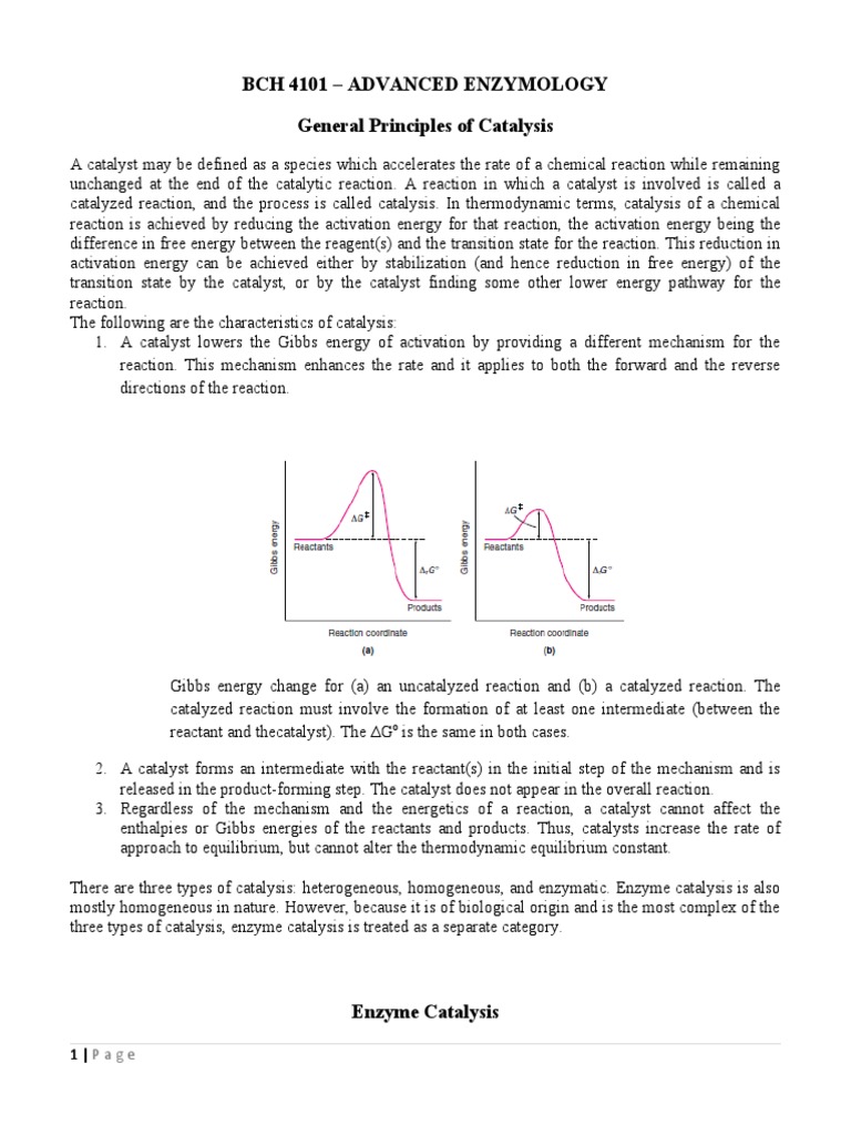 General Principles of Catalysis | PDF | Catalysis | Active Site