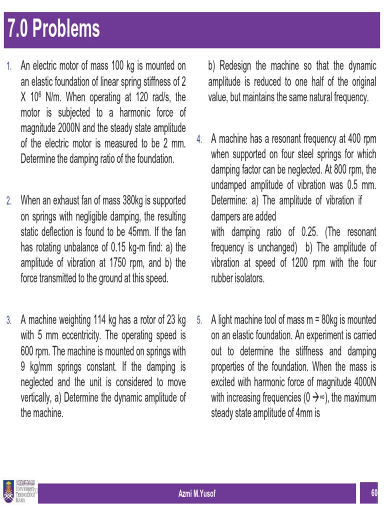 Tutorial Chapter 3 | PDF | Damping | Physical Phenomena
