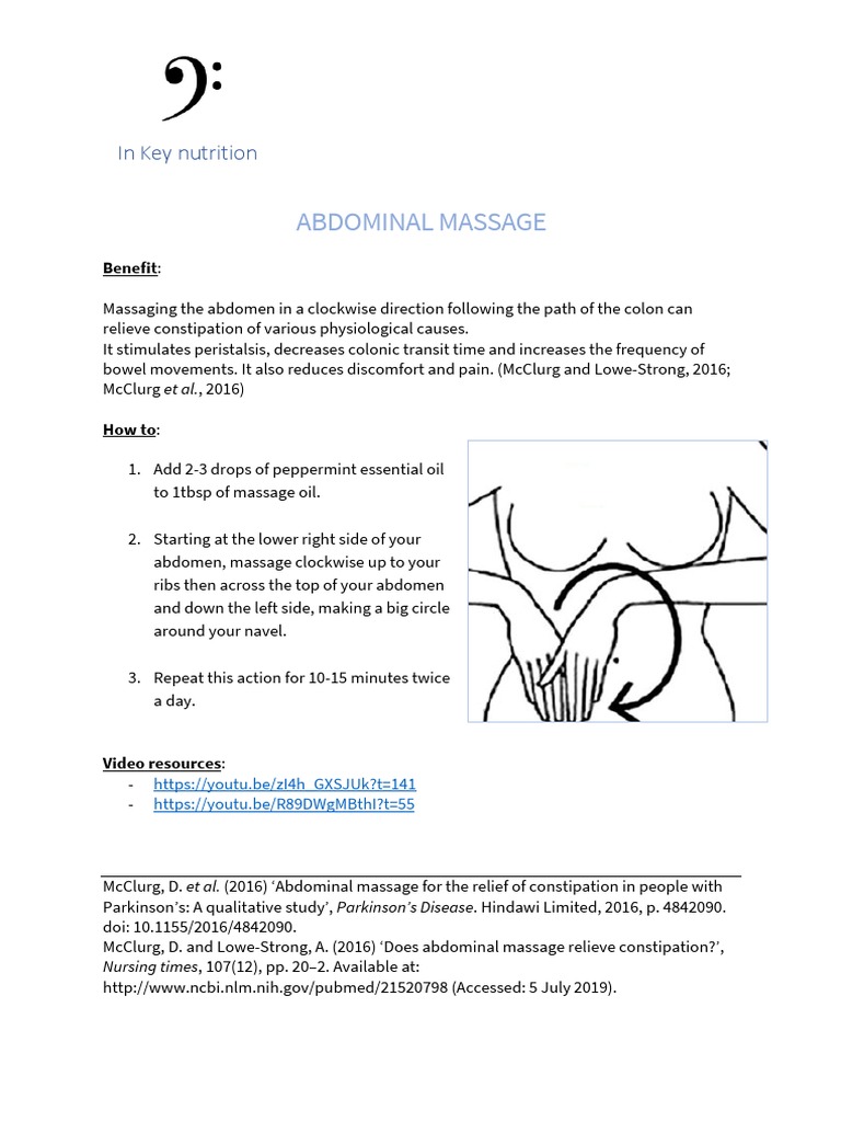 Abdominal Massage for Constipation Relief | PDF | Wellness