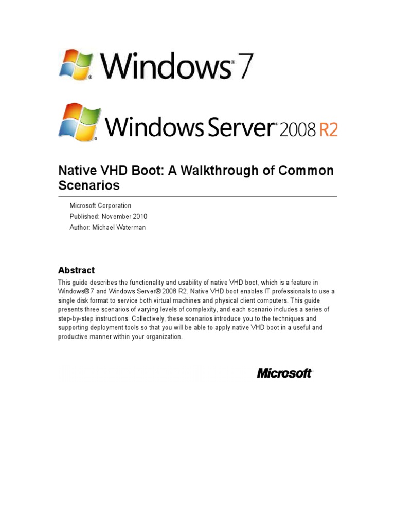 Native VHD Boot A Walk Through of Common Scenarios | Download Free PDF ...