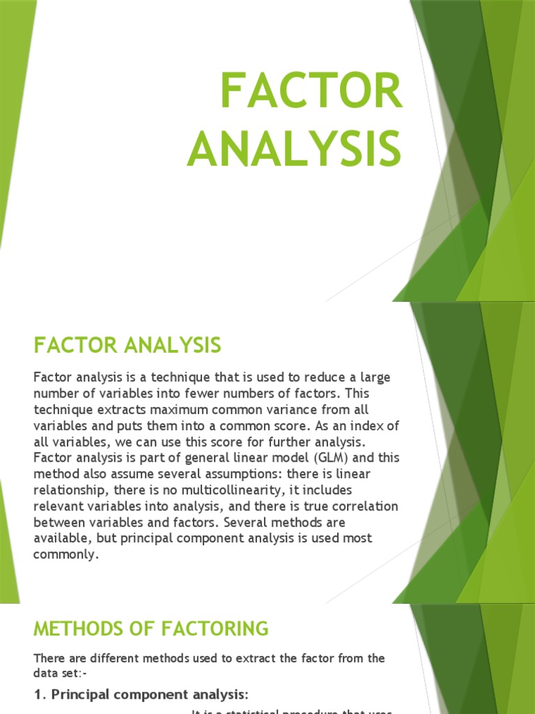 Factor Analysis | PDF | Factor Analysis | Principal Component Analysis