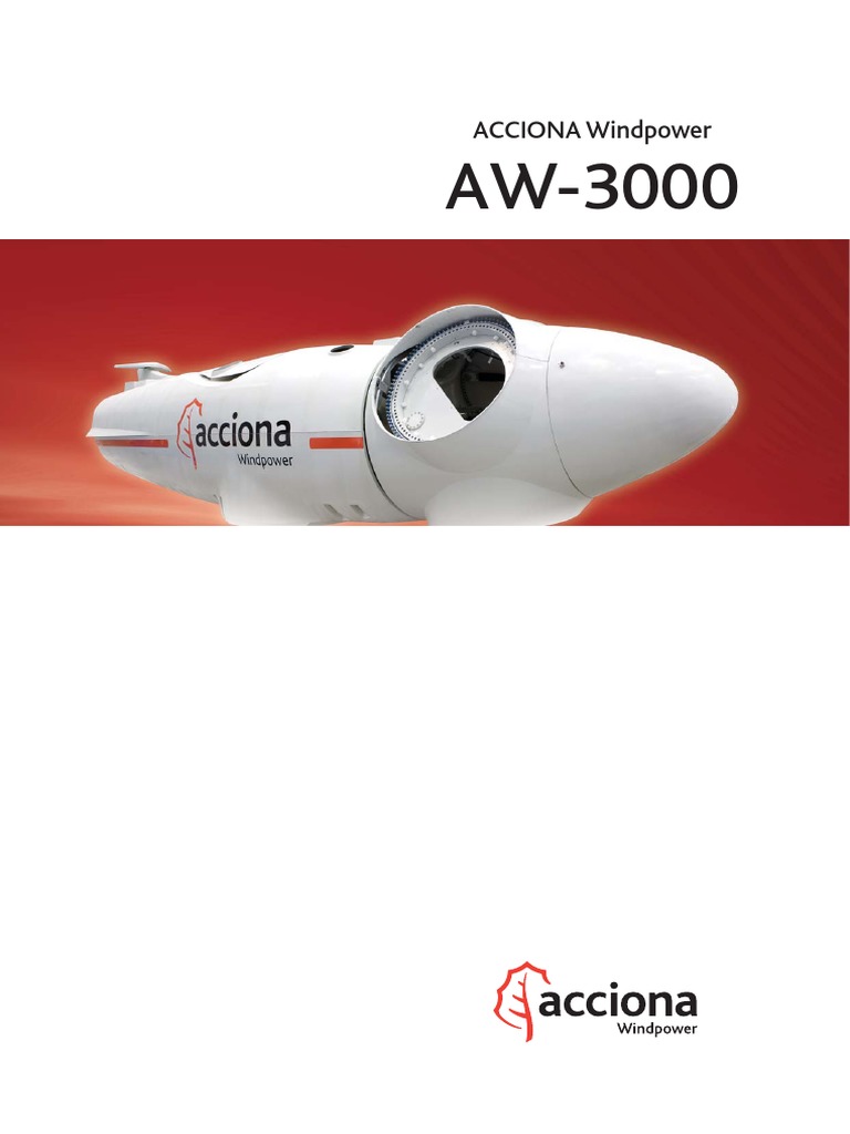 ACCIONA AW-3000 Wind Turbine Overview | PDF | Wind Turbine | Electrical ...