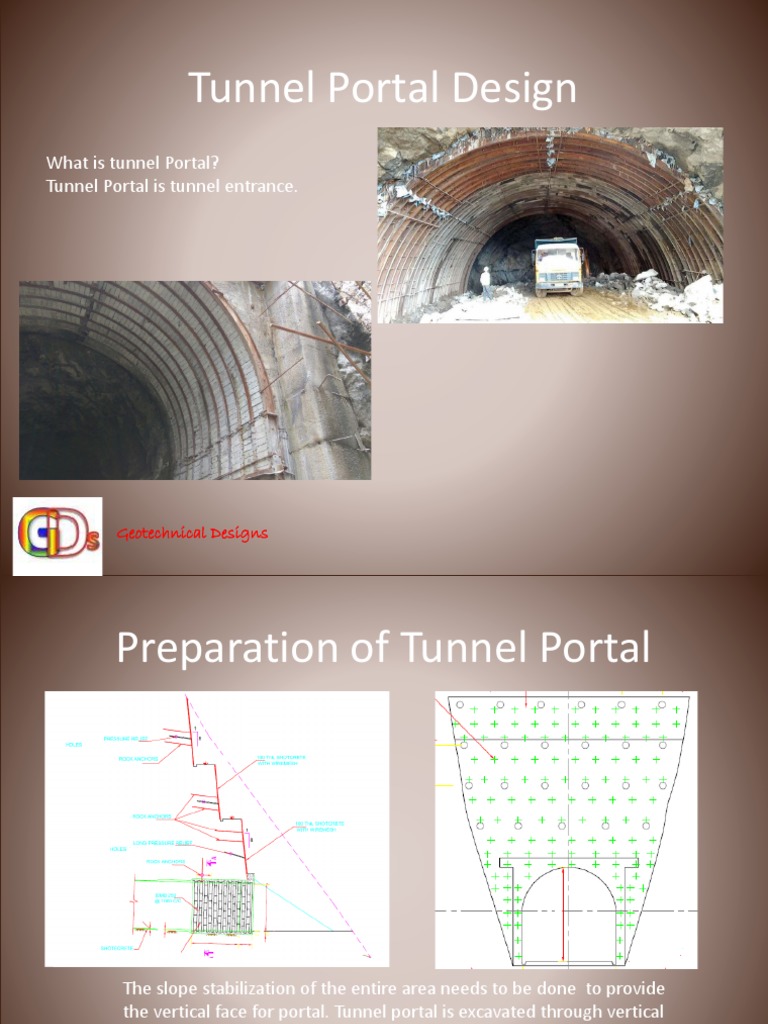 Tunnel Portal Design and Stability | PDF
