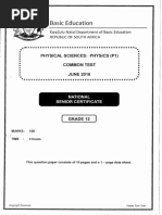 NSC Physical Sciences Grade 12 May June 2024 P1 and Memo | PDF | Force ...