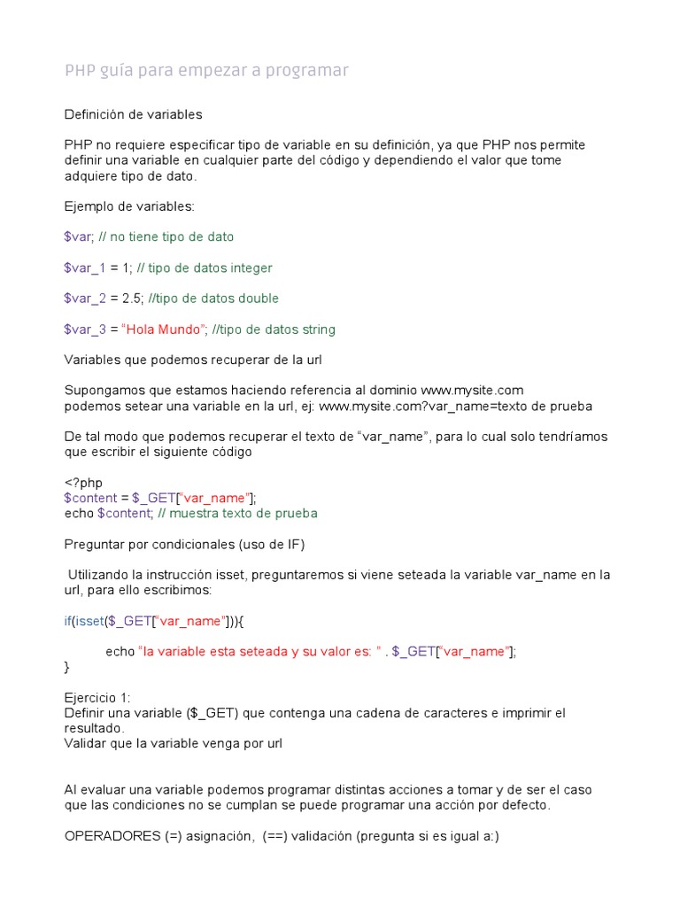 Clase PHP Basico | PDF | Estructura de datos de matriz | Lenguaje de programación