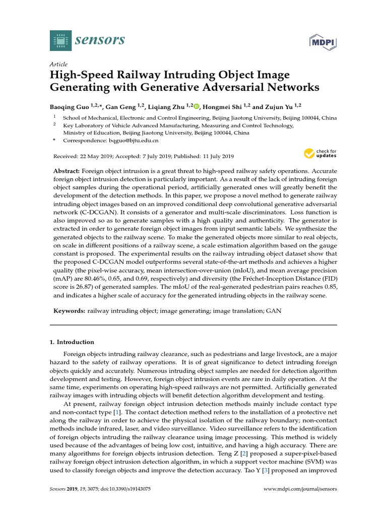 Sensors: High-Speed Railway Intruding Object Image Generating With ...
