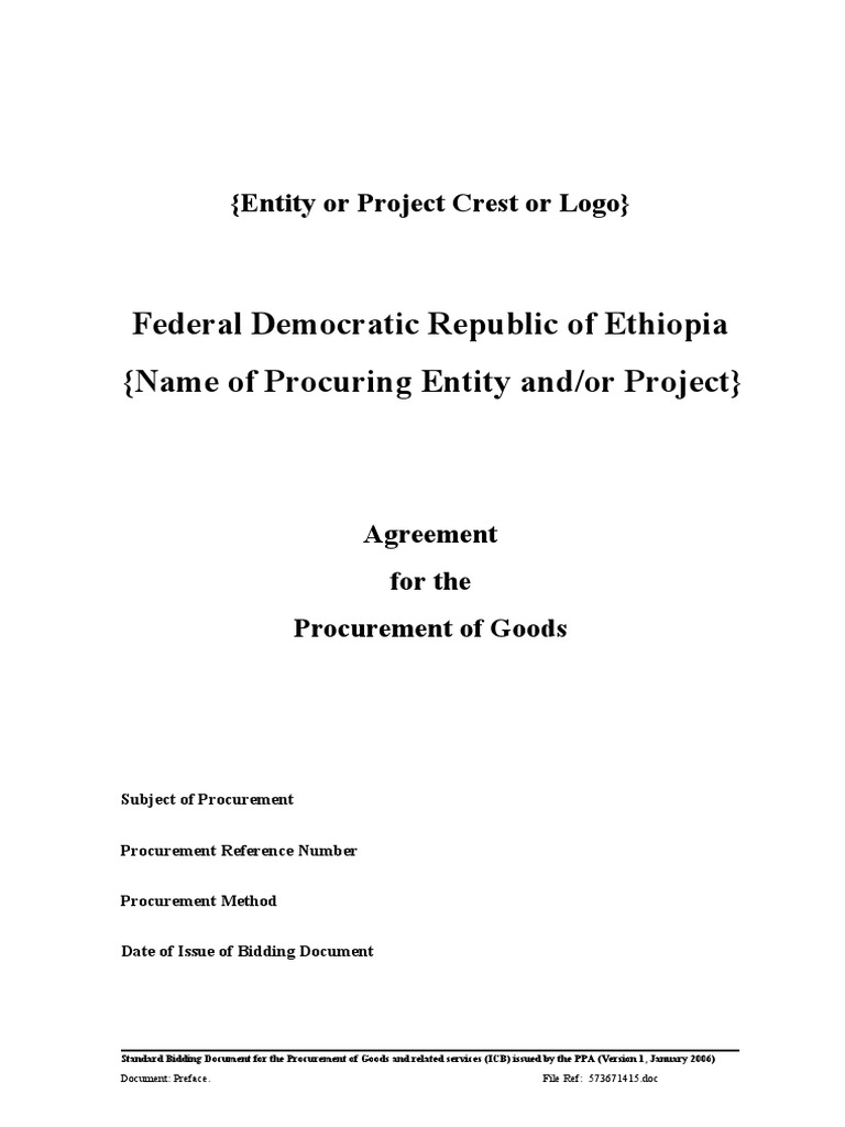 Standard Bidding Document for the Procurement of Goods and Related ...