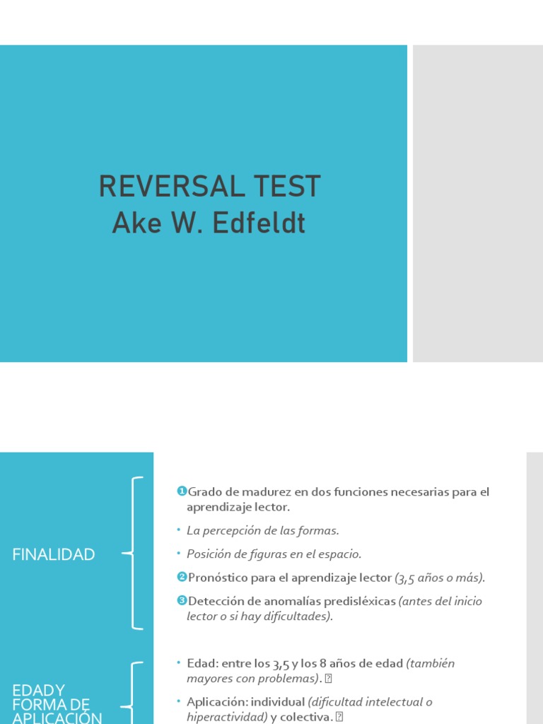 Reversal Test | PDF | Cognición | Ciencia cognitiva