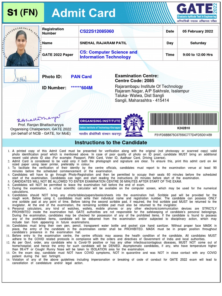 examination-centre-centre-code-2085-id-number-photo-id