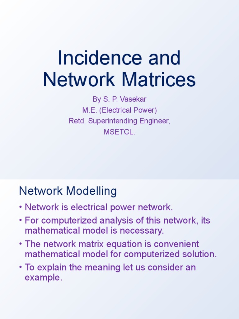 030-Incidence and Network Matrices | PDF | Matrix (Mathematics) | Graph ...