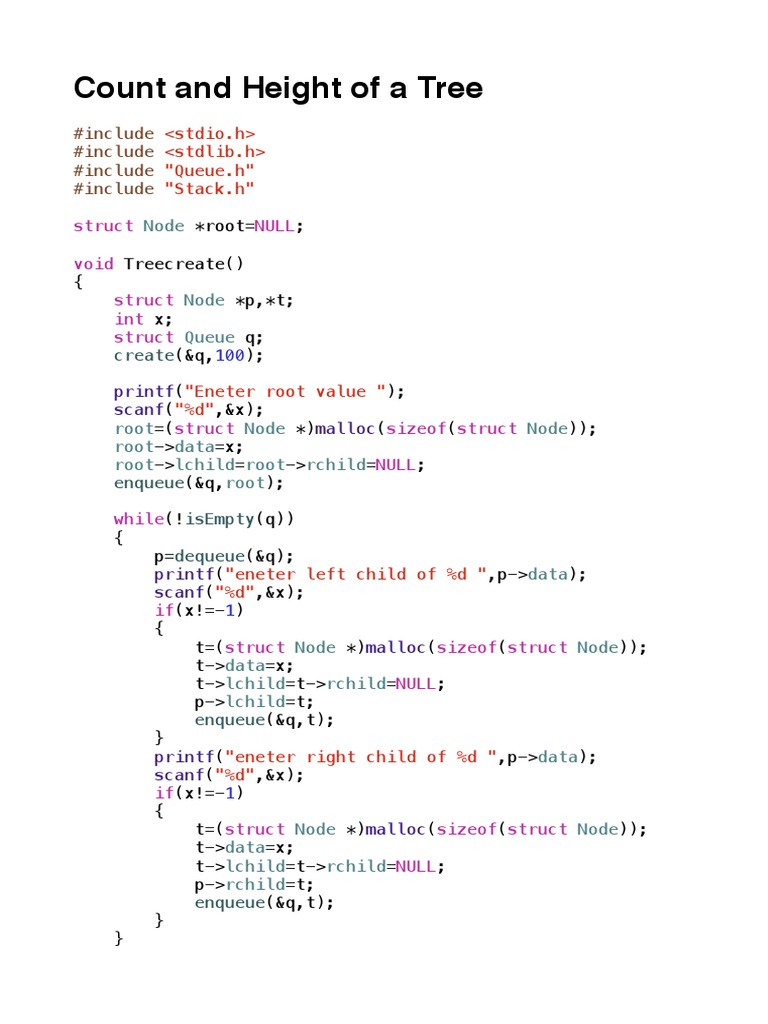 32.1 Tree Count and Height PDF | PDF | Computers