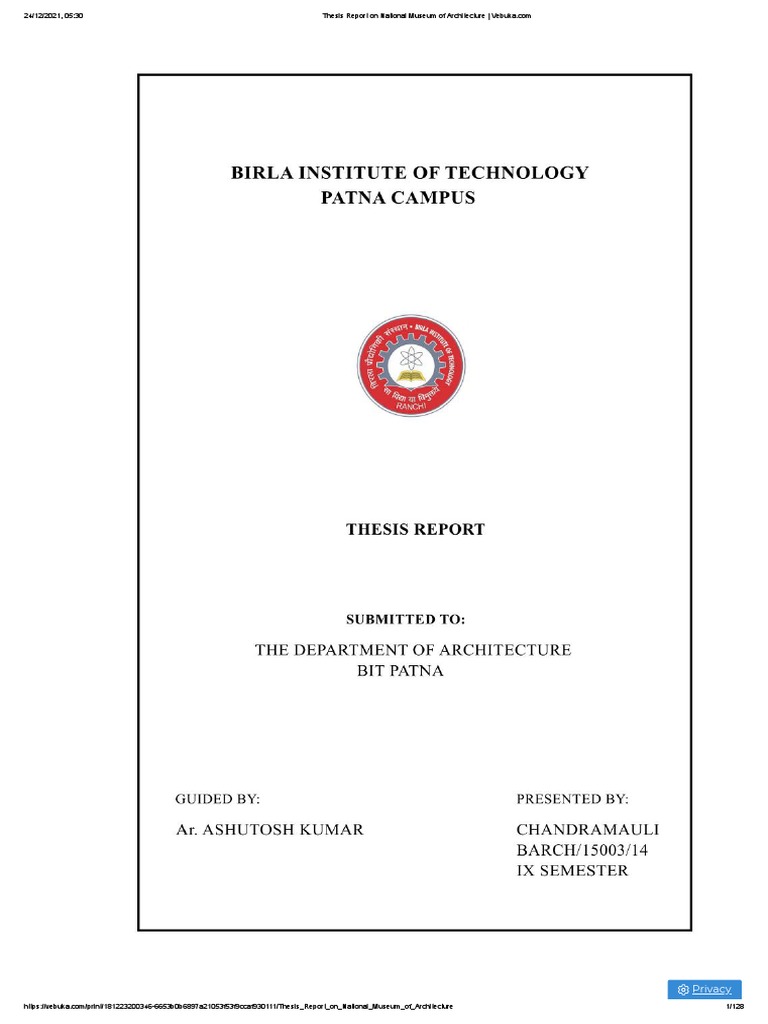 Thesis Report On National Museum of Architecture | PDF