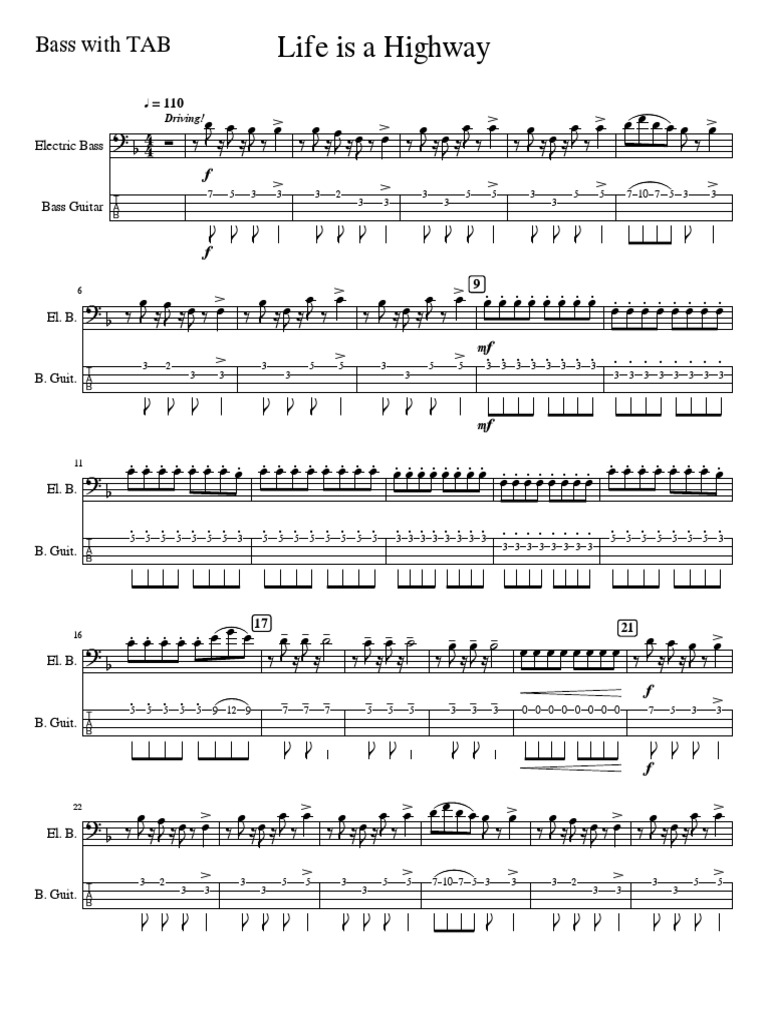 Bass With TAB-Bass With TAB | PDF | String Instruments | Musical Techniques