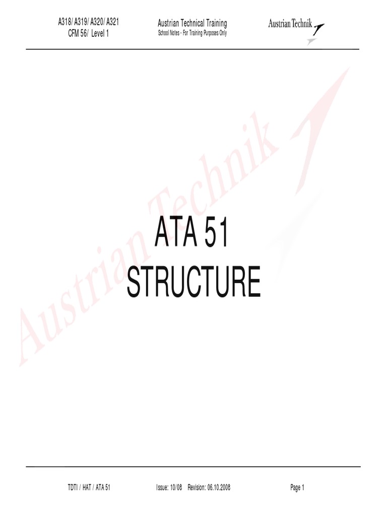 ATA 51 Structure: A318/A319/A320/A321 CFM 56/ Level 1 Austrian ...
