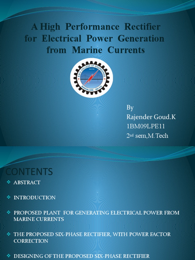 High-Performance Marine Current Rectifier | PDF | Rectifier | Power ...