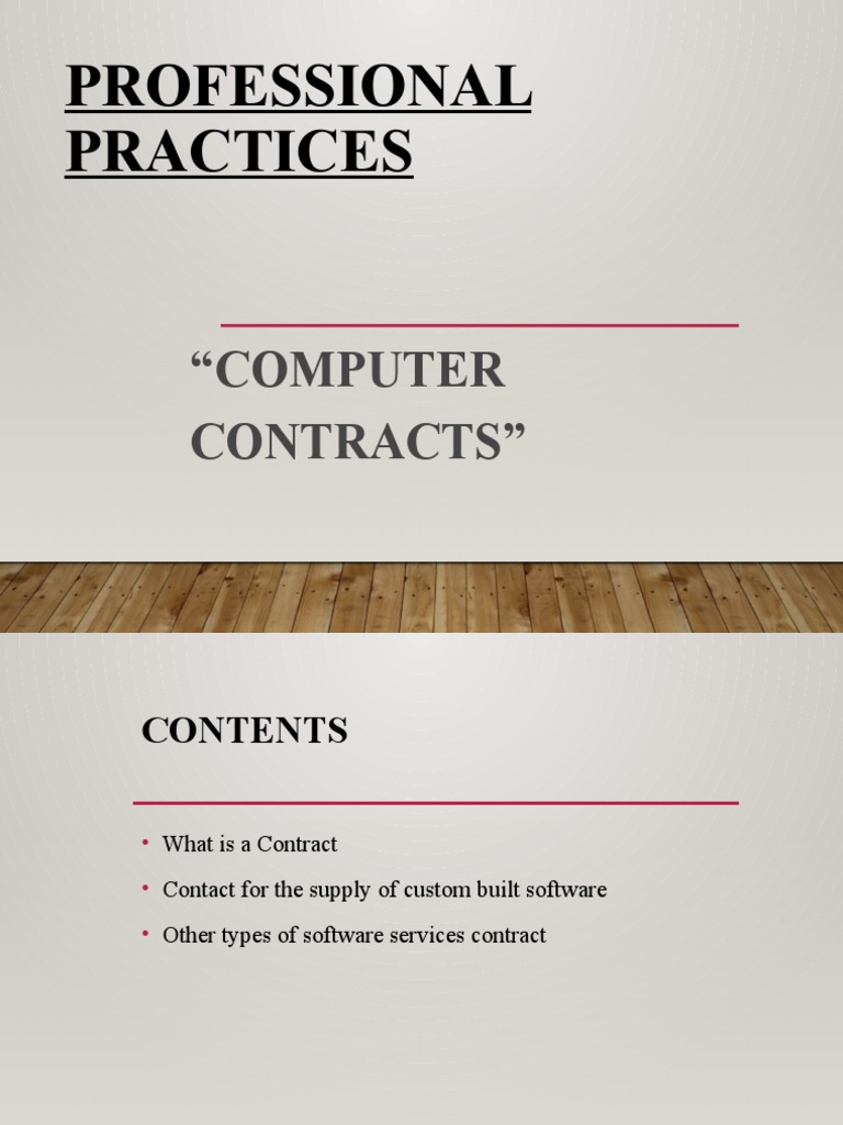 Computer Contracts | PDF | Contractual Term | Legal Liability
