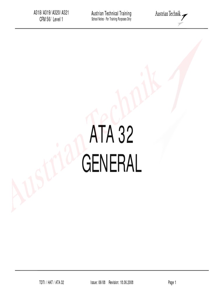 Ata 32 L1 Landing Gear | PDF | Brake | Landing Gear