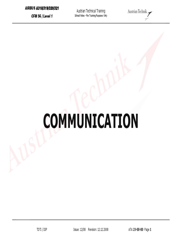 ATA 23 Communication L1 | PDF | Aviation | Aircraft