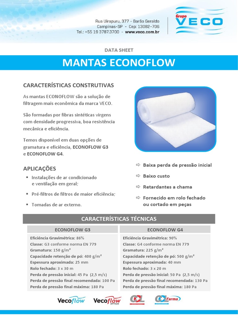 Data Sheet - Manta Econoflow | PDF