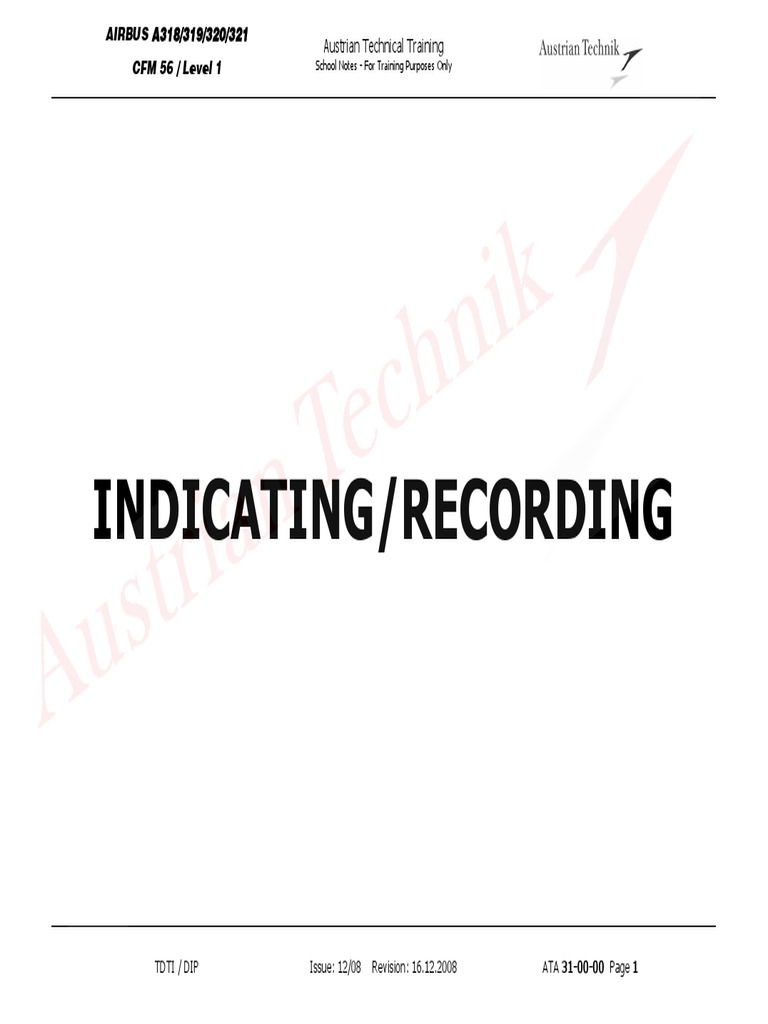 ATA 31 Indication and Recording L1 | PDF | Equipment | Computer Science