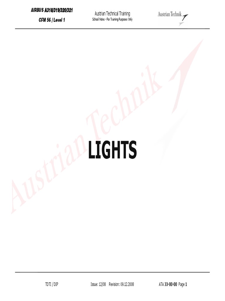 ATA 33 Lights L1 | PDF | Cockpit | Transport