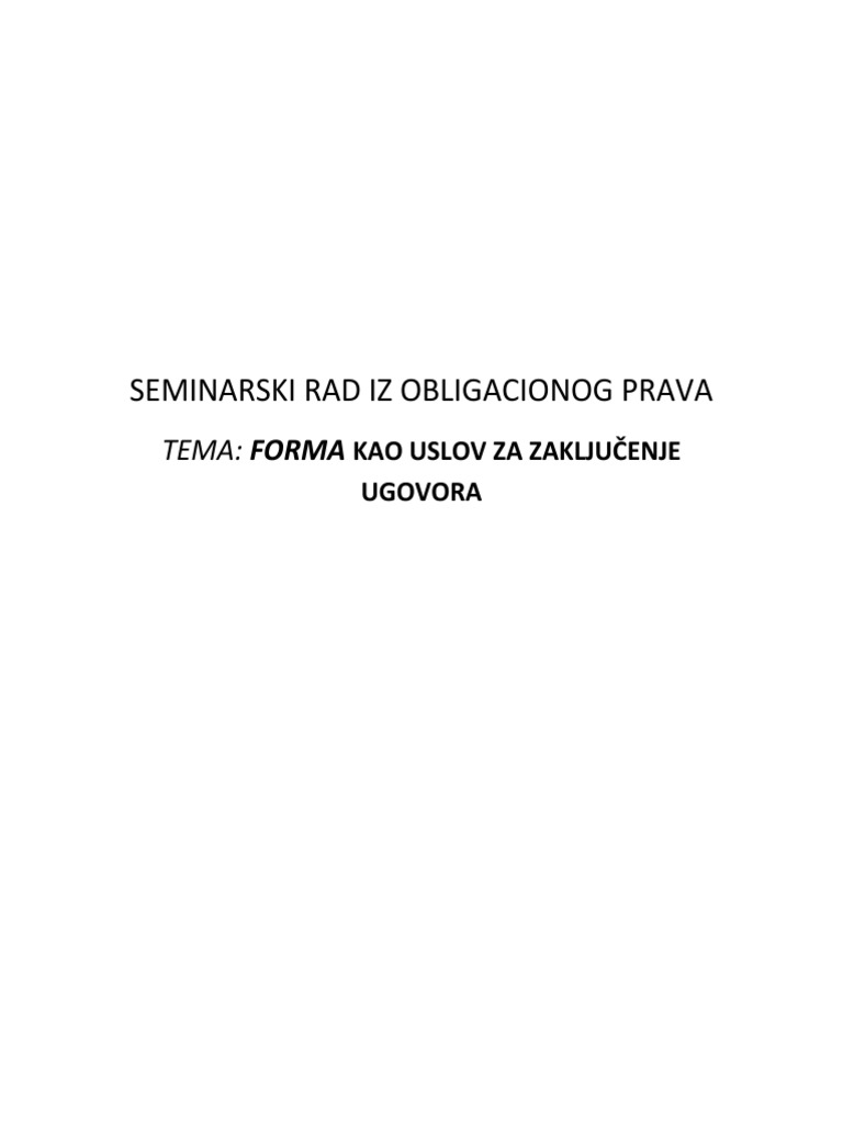 Forma Seminarski | PDF