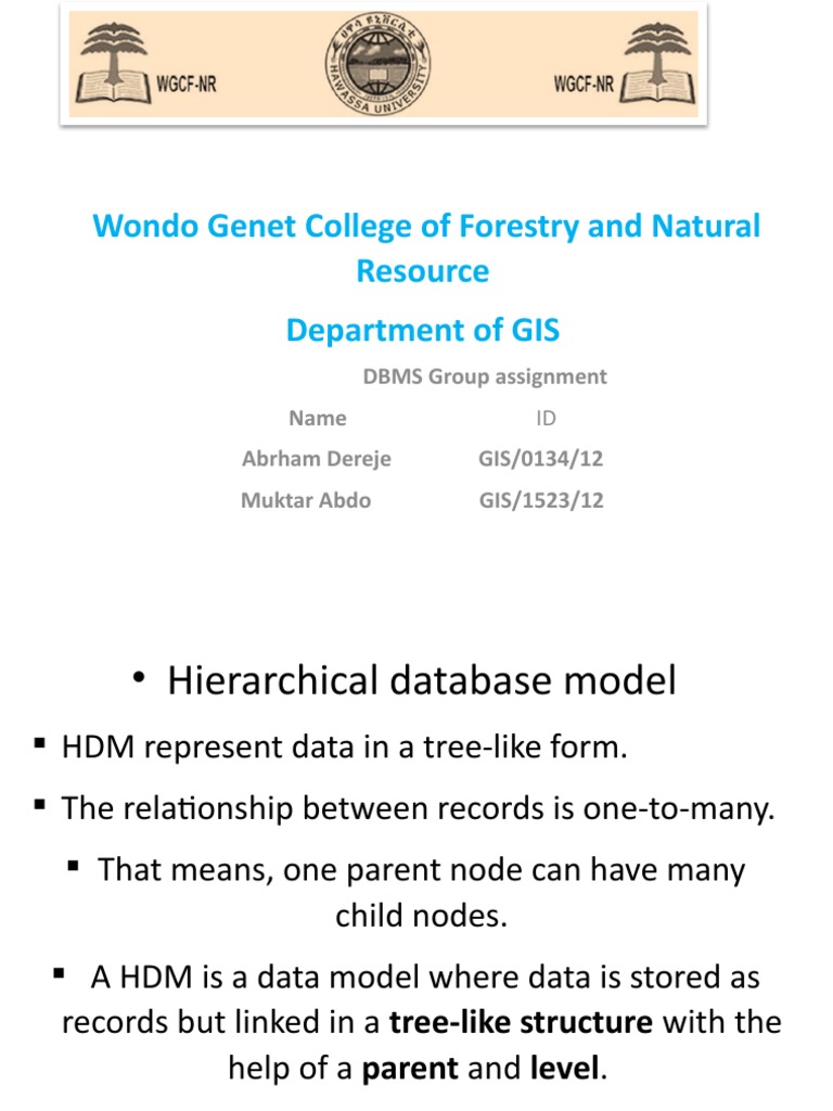 Wondo Genet College of Forestry and Natural Resource Department of GIS ...