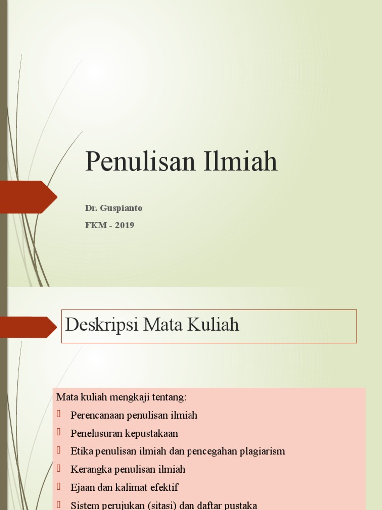 Panduan Penulisan Karya Ilmiah | PDF