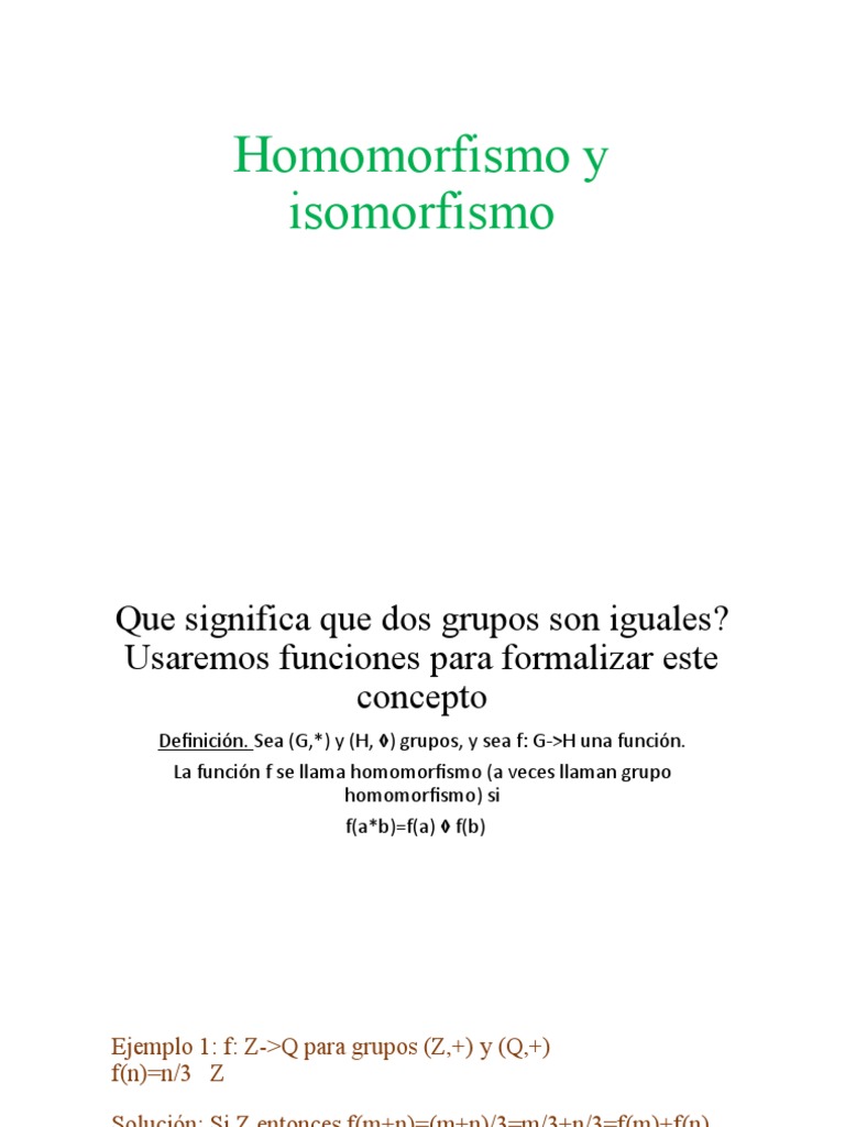 Homomorfismo y Isomorfismo | PDF | Lógica matemática | Álgebra abstracta