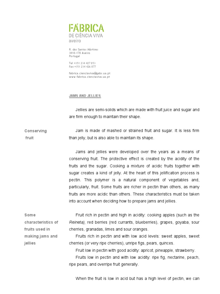 Jams and Jellies: Characteristics of Fruits Used and Instructions for ...