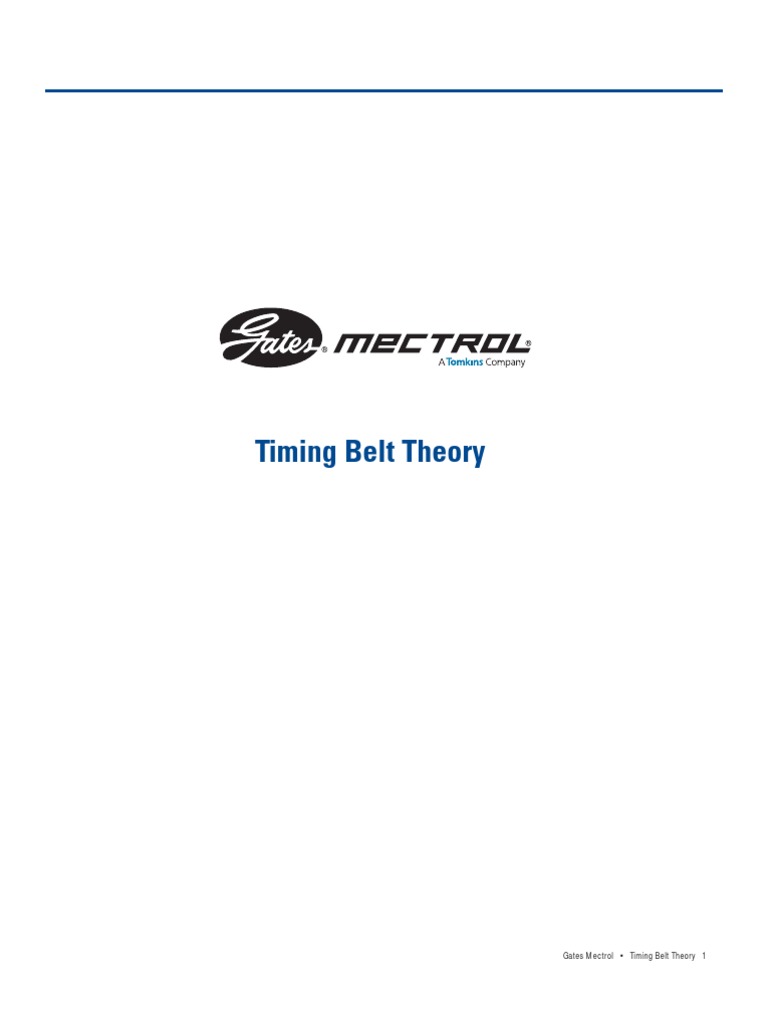 Timing Belt Theory | PDF | Belt (Mechanical) | Friction