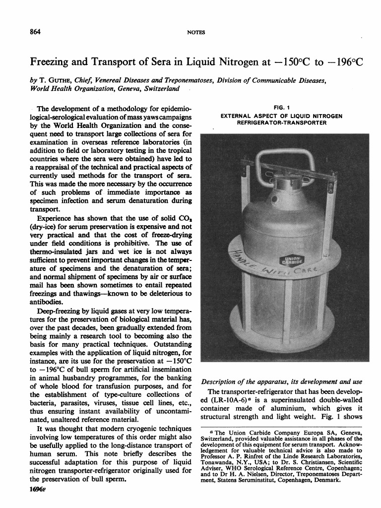 Transport in Liquid Nitrogen | PDF | Sexually Transmitted Infection ...