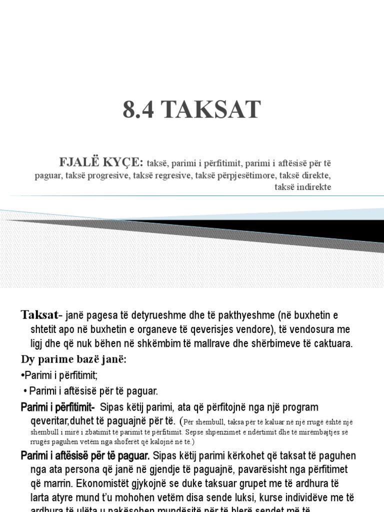 8.4 Taksat | PDF
