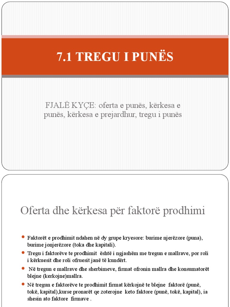 7.1 Tregu I Punes | PDF