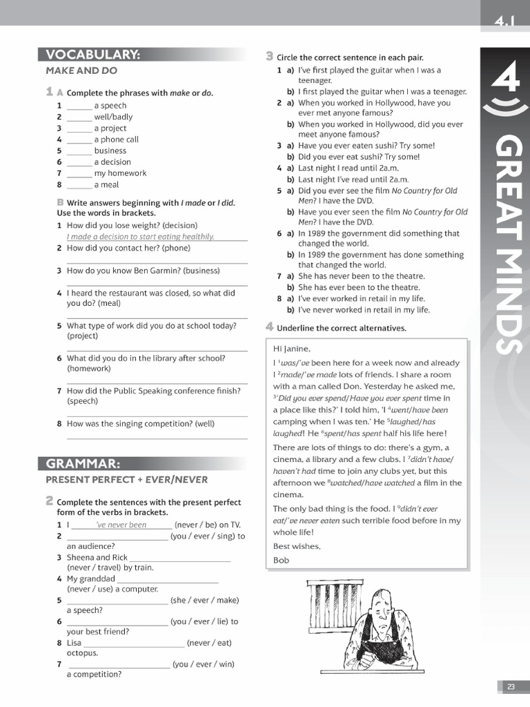 Unit 4 (Workbook) | PDF