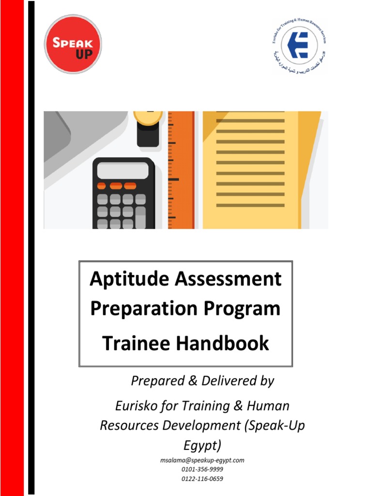Aptitude Assessment Preparation Program Trainee Handbook Pdf