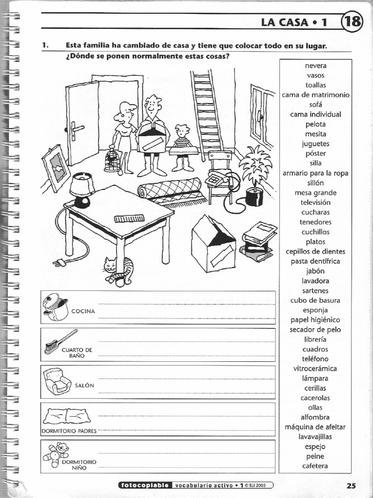 La Casa - Vocabulario | PDF