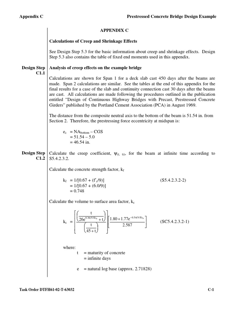 Prestressed Concrete Bridge Creep Analysis | PDF | Beam (Structure ...