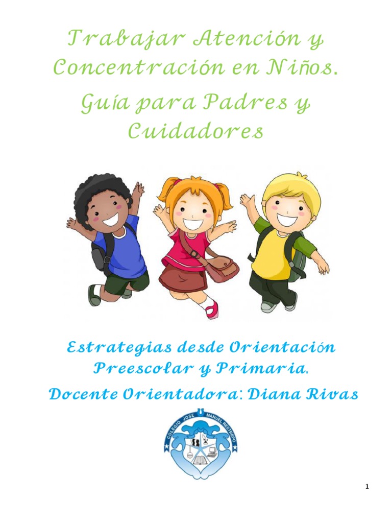 Cartilla Guía para Padres de Atención y Concentración - Orientación ...