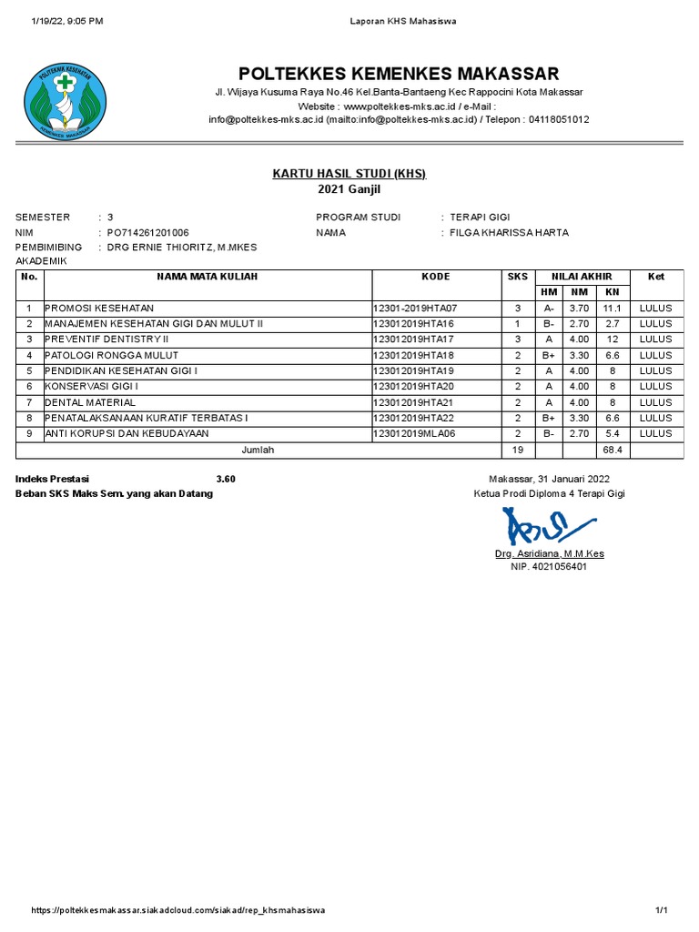 Khs Filga Kharissa Harta Semester 3 | PDF
