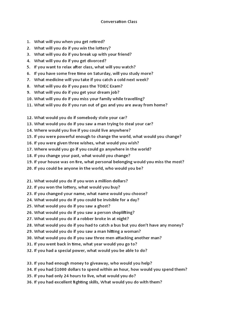 Conversation Class - If Clauses | PDF | Superheroes | Comics