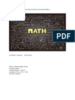Mathematics Sba Cover Page | PDF